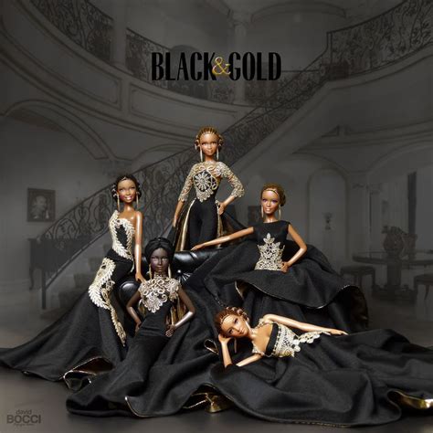 Black And Gold Tribute To Gianni Versace Beautiful Barbie Dolls
