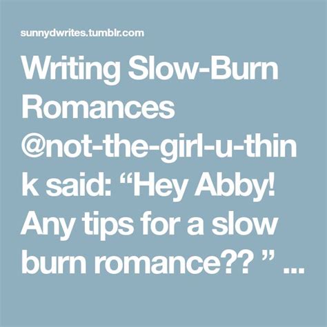 Writing Slow Burn Romances