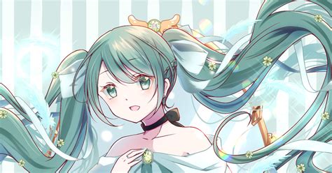 初音ミク 16歳おめでとう！ 翠晶のイラスト Pixiv