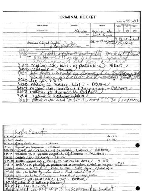 Taylor Docket Entries Pdf