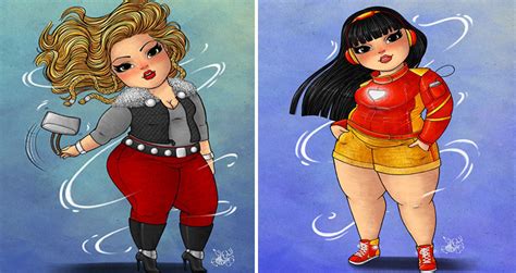 ศิลปินหนุ่มวาดภาพการ์ตูน เมื่อสาวพลัสไซส์กลายมาเป็นซูเปอร์ฮีโร่ มันก็จะ