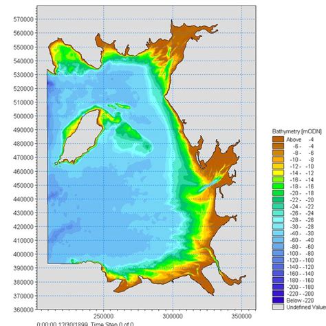 Nearshore Wave Model Domain And Bathymetry Modn Also Shown Are Met