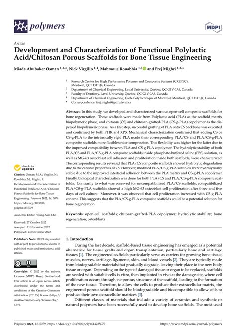 Pdf Development And Characterization Of Functional Polylactic Acid