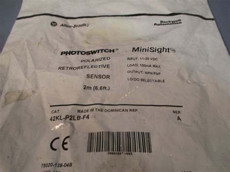 Allen Bradley Minisight Polarized Retroreflective Sensor Ser A 42klp2 Allen Bradley Minisight Polarized Retroreflective Sensor Ser A 42klp2