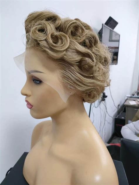 Light Brown Pixie Cut Wig Human Hair Lace Wig African American Surprisehair