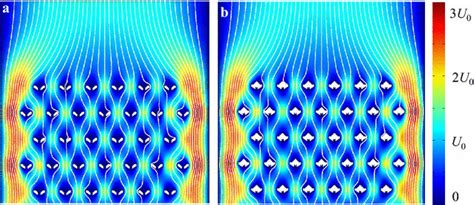 Numerically Simulated Streamlines And Velocity Magnitude Contour Plots