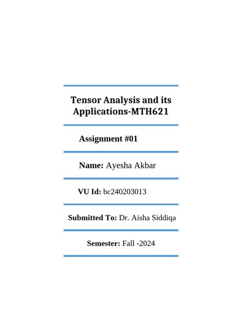 Tensor Analysis And Its Applications Pdf Mathematical Analysis