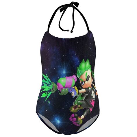 Splatoon Girls One Piece Swimsuits Quick Dry Bathing Suit Swimwear