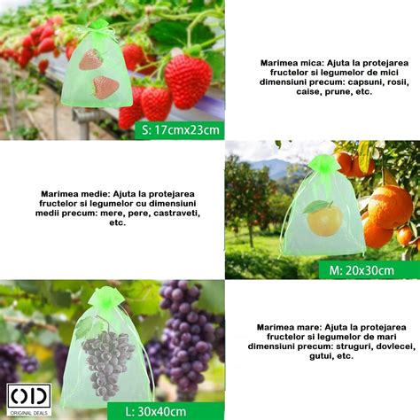 Торбичка за защита на плодове и зеленчуци от вредители насекоми птици и гризачи комплект 20