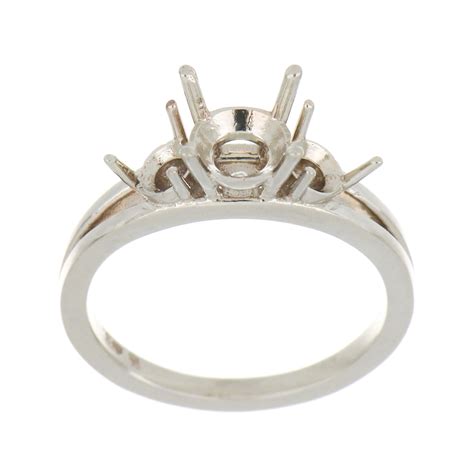 14kt White Gold Ring Mounting Size 65 Vancouver
