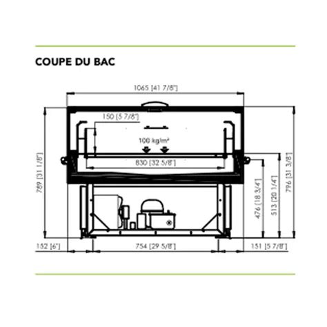 Bac libre service réfrigéré Wenge