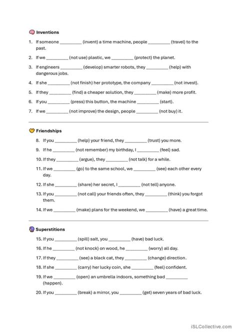 1st Conditional Exercises General Gr English ESL Worksheets Pdf Doc