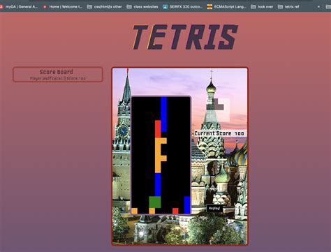 GitHub AndrewELe TetrisClone
