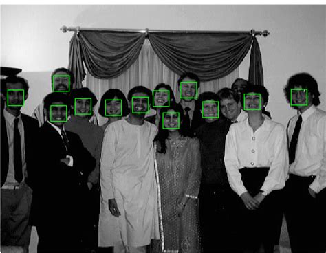Output Of Face Detection Algorithm Boxed Areas Indicate Areas