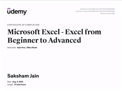 Saksham Jain On Linkedin Excelskills Excelcertificate