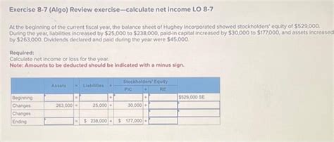 Solved Exercise 8 7 Algo Review Exercise Calculate Net Chegg