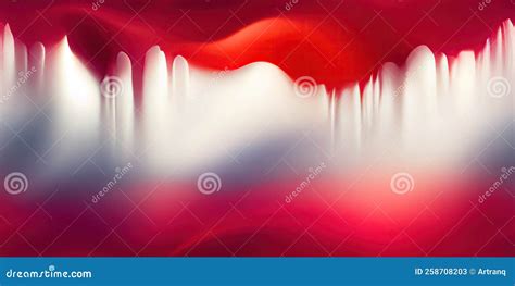 With A Smooth Texture And A Blurring Effect A Soothing Liquid Flow Of Red And White Wavy Forms