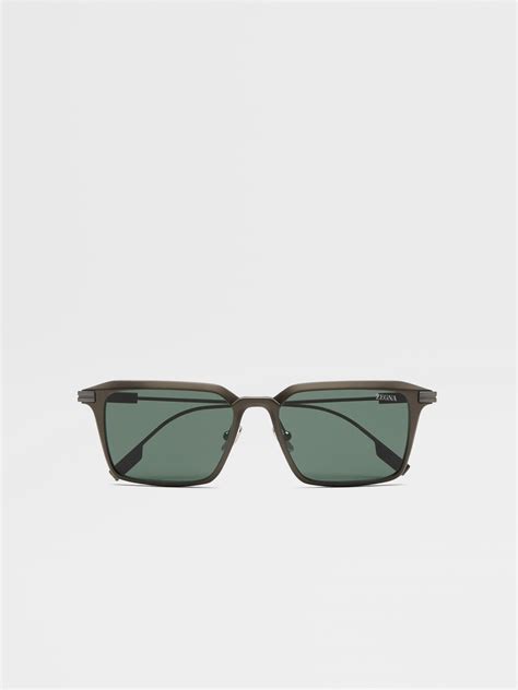 Dark Grey Aluminum And Metal Sunglasses Ss25 34505878 Zegna Ca