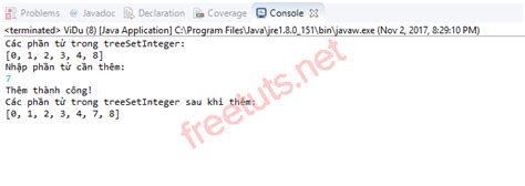 Treeset Trong Java Freetuts