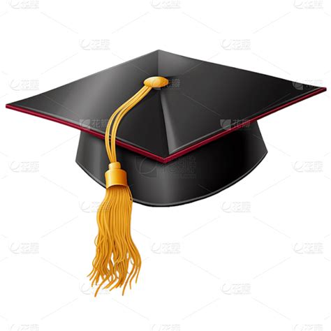 3d黑色学士帽贴纸