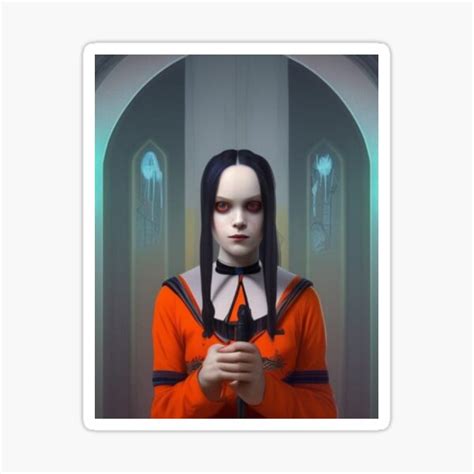 Wednesday Addams Sticker For Sale By Zaysforart Redbubble