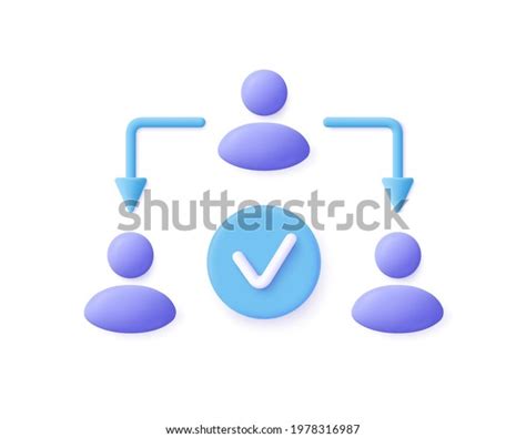 Assignment Delegating Distribution Icon 3d Vector Stock Vector Royalty