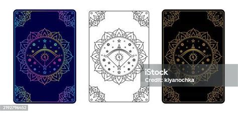 궁수자리 조디악 표지판이 있는 타로 카드 간단한 라인 아트 스타일 궁수자리에 대한 스톡 벡터 아트 및 기타 이미지 궁수자리