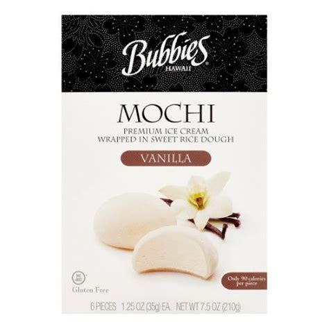 Bubbies Mochi Ice Cream Vanilla 7 5 Oz Frozen Reviews 2020