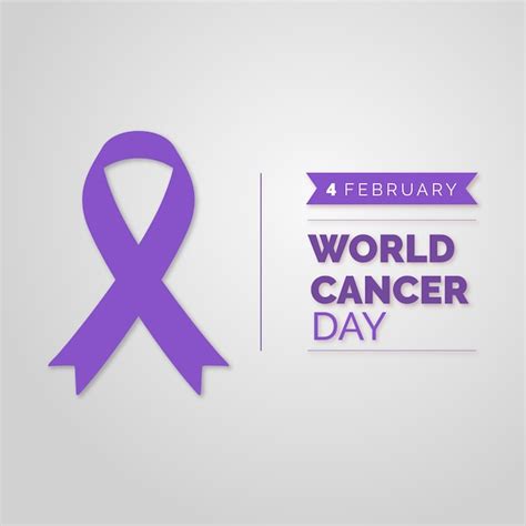 Cinta Del Día Mundial Del Cáncer Vector Gratis