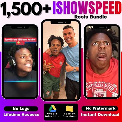 1500 Ishowspeed Reels Bundle Viral Meme And Reaction Clips