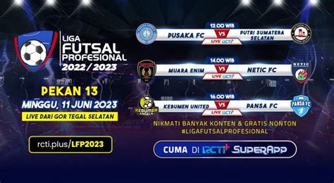 LIVE Di RCTI Saksikan Pekan Ke 13 Liga Futsal Profesional Wanita 2022
