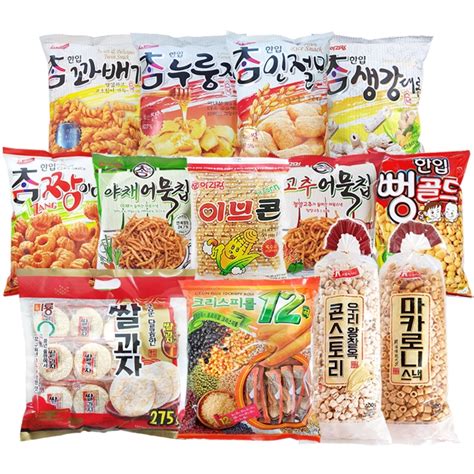 [과자한박스] 아리랑후드 한입 인절미 꽈배기 누룽지 어묵칩 생강대롱 강냉이 쫀디기 쌀과자 도매 티몬