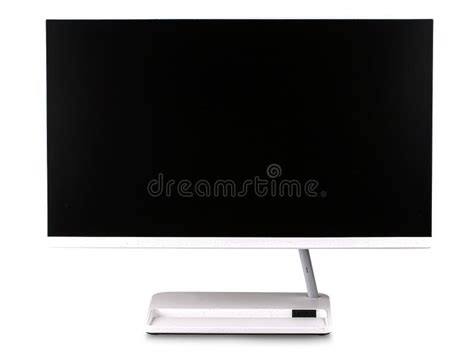 Mono Block Computer Monitor With Blank Screen Isolated On White