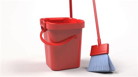 Premium Photo 3d Illustration Realistic 3d Rag Mop And Plastic
