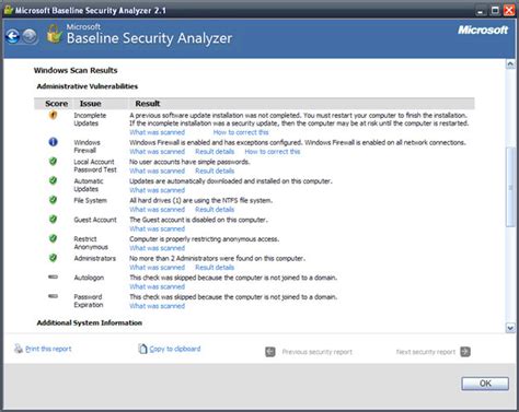 Microsoft Baseline Security Analyzer Télécharger Gratuit