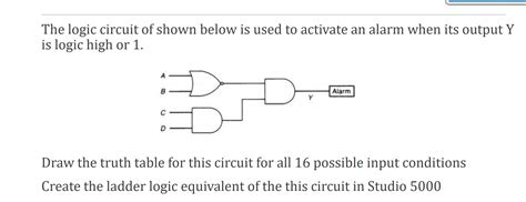 solved the logic circuit of shown below is used to activate