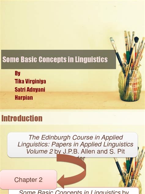 Some Basic Concepts In Linguistics Pdf Language Education Linguistics