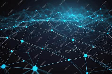 Premium Photo Grid Network Connection Abstract Node Background Stock