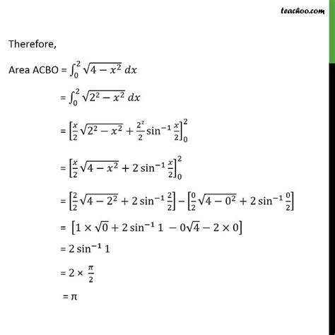 Question 6 MCQ Smaller Area Enclosed By Circle X2 Y2 4 Line