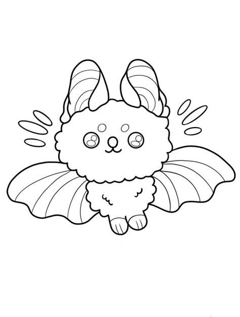 Coloriage Bébé Chauve Souris Kawaii Pour La Fete De 31 Octobre
