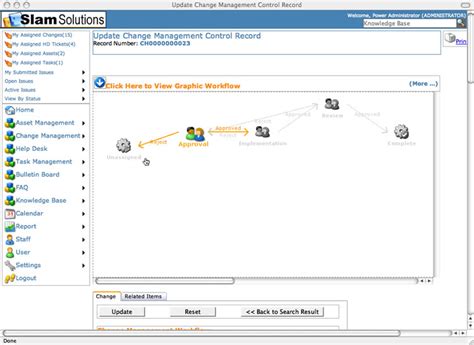 Change Management Control Update Change Workflow Diagram