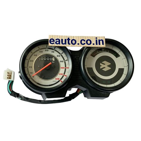 Eauto Analog Speedometer Assembly For Bajaj Platina 100 8 Pin White