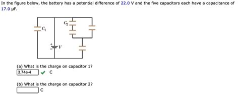 SOLVED In The Figure Below The Battery Has A Potential Difference Of