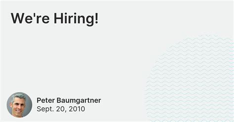 We Re Hiring Lincoln Loop