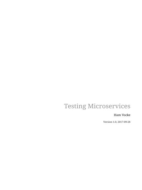 Testing Microservices Pdf Unit Testing Web Application