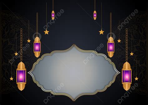 럭셔리 황금 이슬람 프레임 랜턴 Eid Al Fitr 아랍어 포스터 Jumma 라마단 카림 배경 이슬람 배너 칸델라 배경