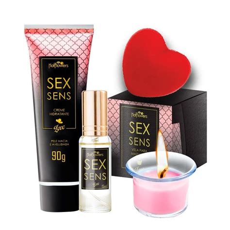 Kit Sex Sens 4 Produtos Hot Flowers Litoral Sex Shop