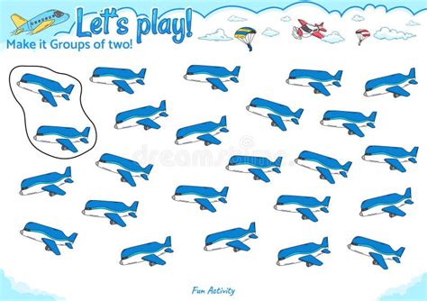 Fun Logic Game Make It Groups Of Two Stock Vector Illustration Of Text Educational 341836064