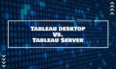 Tableau Desktop Vs Tableau Server H2kinfosys