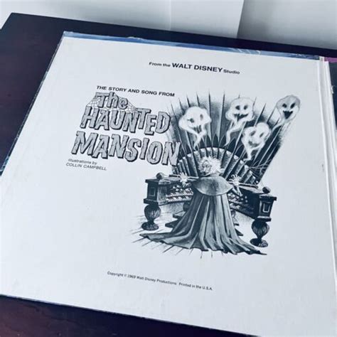 1969 Disney The Haunted Mansion Storybook And Album Cover No Record